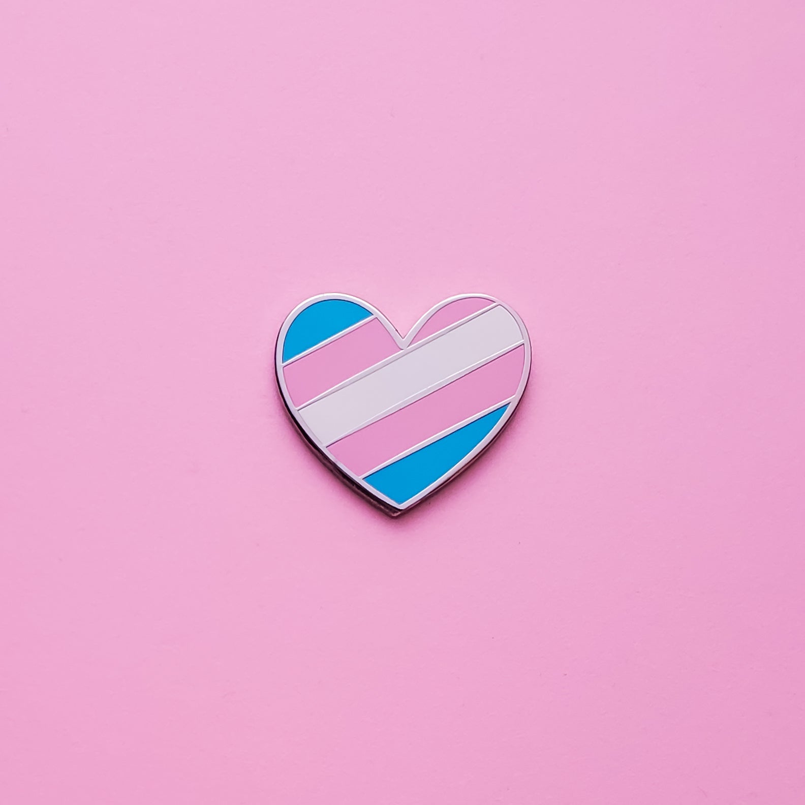 Trans Heart Pin - LGBTQ Pins For Sale | Little Rainbow Paper Co